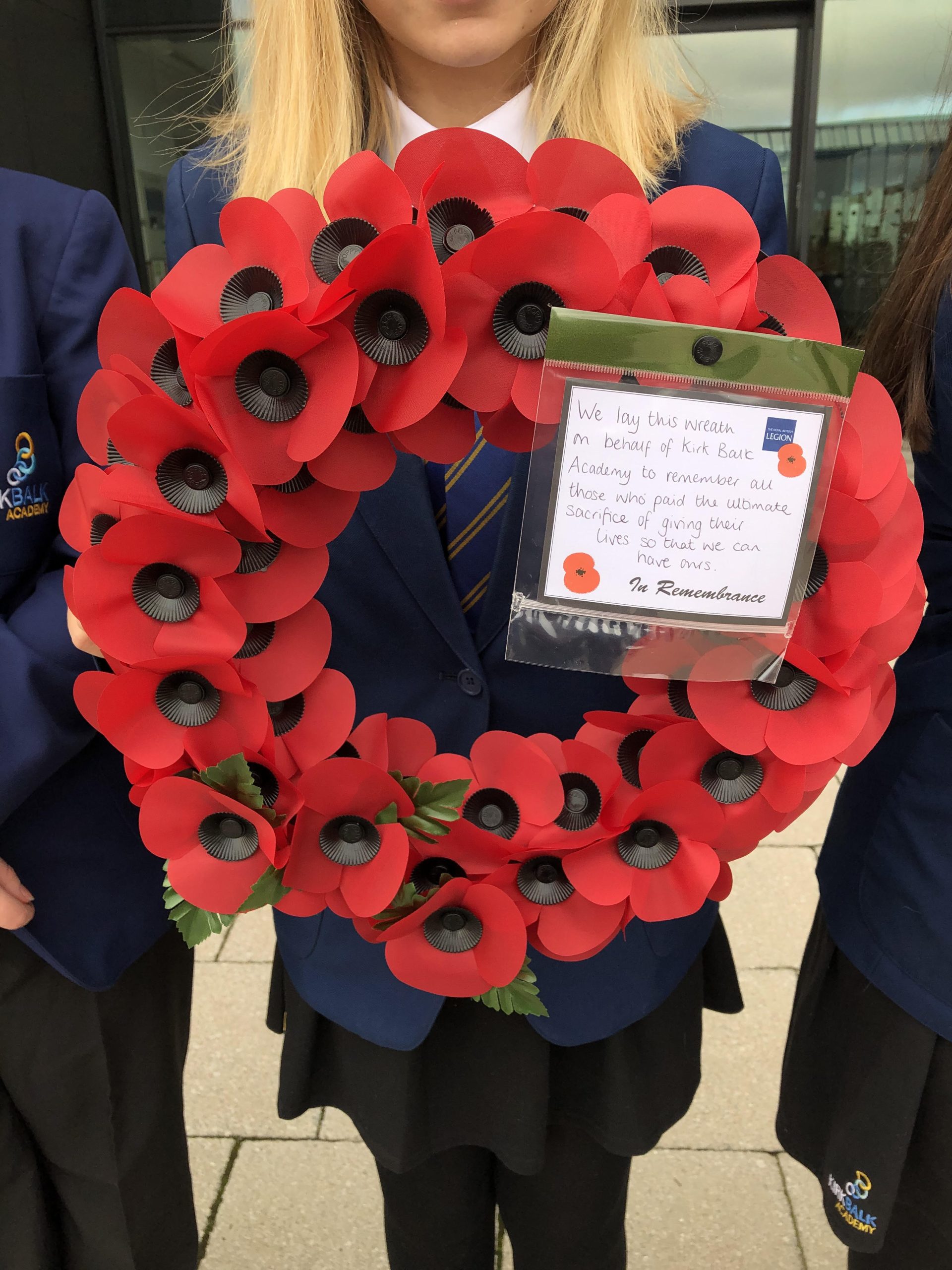 Students represent Academy at Remembrance Service - Kirk Balk Academy